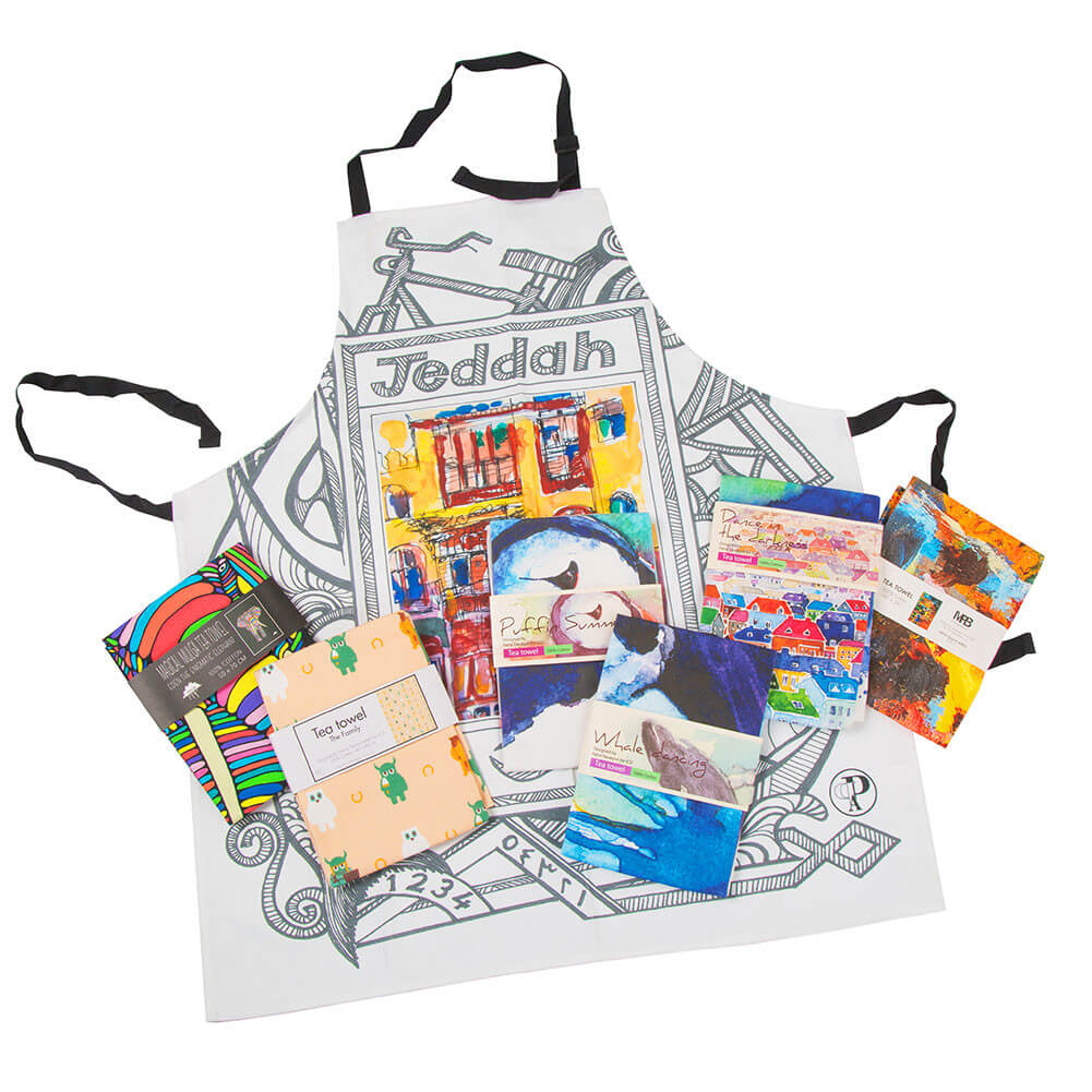 Kitchen Apron Cotton Fabric Custom Printed - HY China Apron Factory